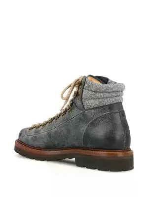 Brunello Cucinelli Leather Panelled Boots