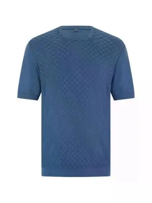 Fedeli Check-pattern Short-sleeve T-shirt