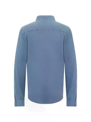 Fedeli Button-fastening Long-sleeve Shirt - Blue