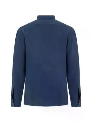 Fedeli Linen Patch-pocket Shirt - Blue