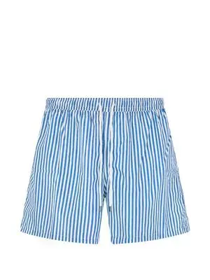 Fedeli Striped Swim Shorts - Blue