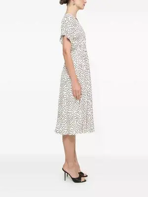 NISSA Polka-dot Viscose Midi Dress
