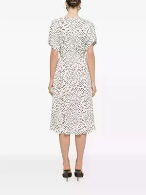 NISSA Polka-dot Viscose Midi Dress