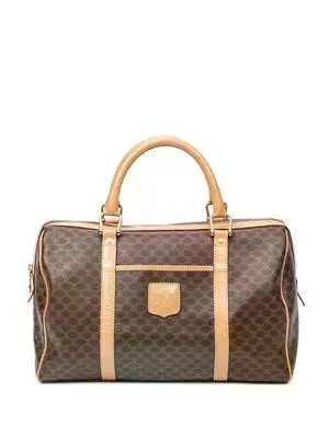 Celine Macadam Boston Handbag - Brown