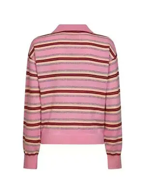Guest In Residence Striped Cashmere Polo Shirt