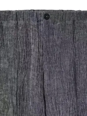 Emporio Armani Bark-effect Straight-leg Trousers