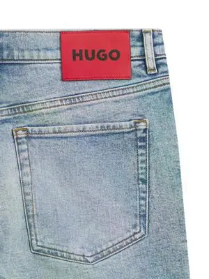 Hugo Logo Patch Denim Shorts