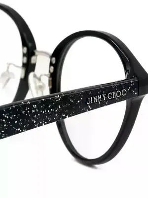 JIMMY CHOO Round-frame Glitter Glasses