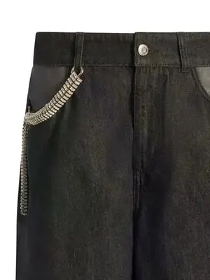CIRCUS HOTEL Embellished Denim Shorts