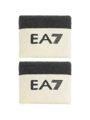 EA7 Logo Print Wristbands - Neutrals