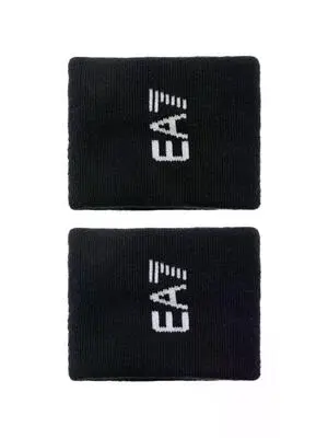 EA7 Logo Print Wristbands Set Of Two