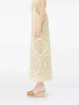Valentino Garavani Midi Skirt In Floral Stamp Blanket