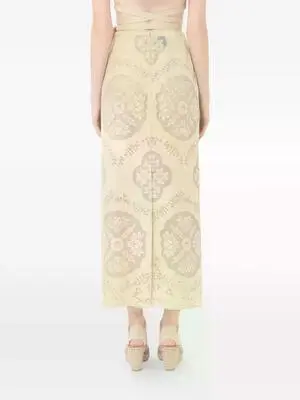 Valentino Garavani Midi Skirt In Floral Stamp Blanket