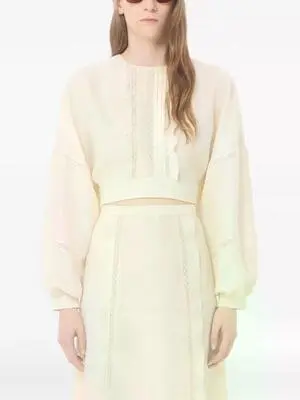 Valentino Garavani Couture Linen Top With Bow Detail