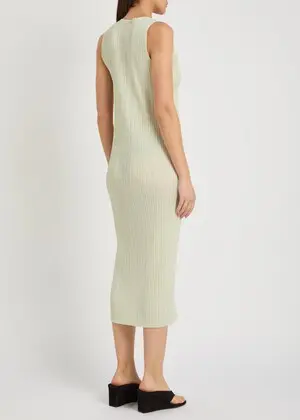 Issey Miyake Sleeveless Pleated Midi Dress