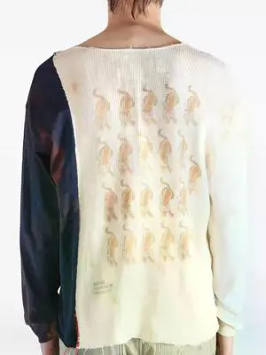 SAITOS Graphic-print Panelled T-shirt