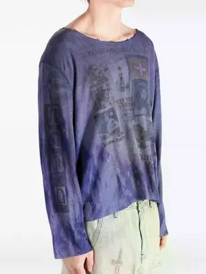 SAITOS Graphic-print Long-sleeve T-shirt