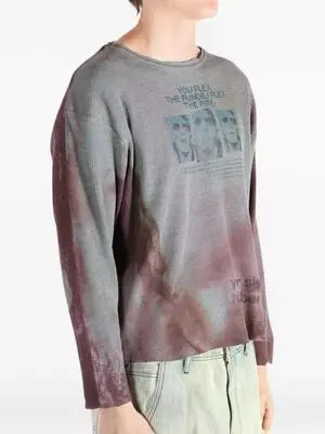 SAITOS Graphic-print Waffle-knit T-shirt