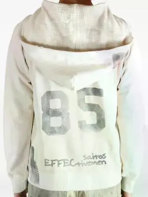SAITOS Long Live Rock Distressed Cotton Hoodie