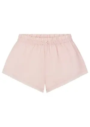 SKIMS Lace-trim Poplin Shorts - Pink