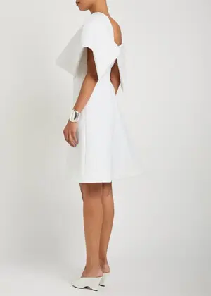 A.W.A.K.E. Mode Crepe Mini Dress With Cape Effect