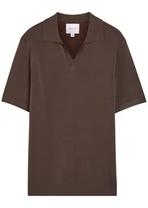 RAITH Privida Knit Polo Shirt - Brown