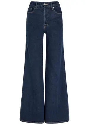 GOOD AMERICAN Good Waist Palazzo Wide-leg Jeans
