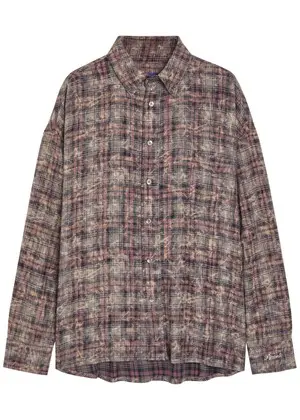 PICANTE Rocco Checked Cotton Shirt - Brown