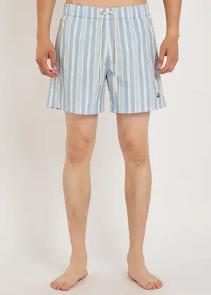 Moncler Striped Nylon Swim Shorts