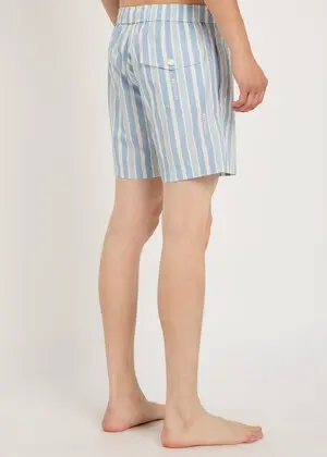 Moncler Striped Nylon Swim Shorts