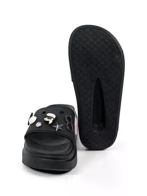 Karl Lagerfeld Embellished Platform Slides
