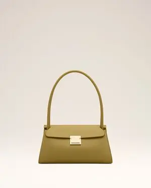 AMI Paris Green Cow Leather Small Mimi Bag - Matcha