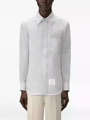 Thom Browne 4-bar Linen Shirt