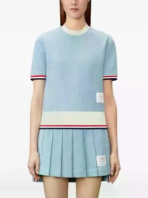 Thom Browne Rwb Stripe Tweed T-shirt