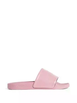 Karl Lagerfeld Embossed Logo Slides - Pink