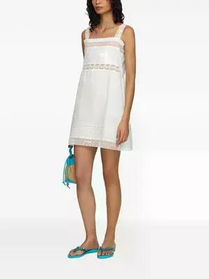 GANNI Lace-trim Mini Dress