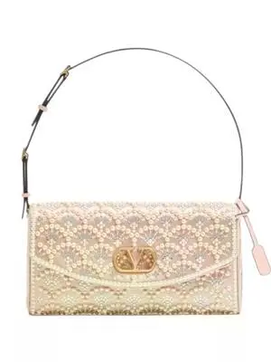 Valentino Garavani Small Embellished Shoulder Bag - Neutrals