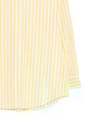 MC2 SAINT BARTH Vertical Stripe Embroidered Slogan Shirt