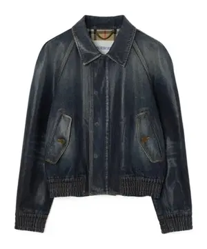 Burberry Coated Denim Jacket - Medium Blue