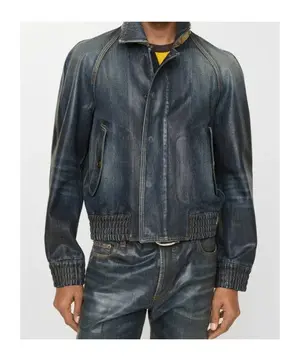 Burberry Coated Denim Jacket - Medium Blue
