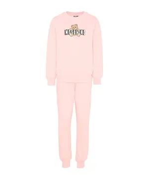 Moschino Two-piece Set Of Long-sleeved Sweatshirt And Sweatpants - Pink