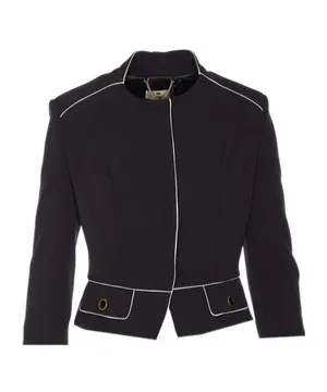 Elisabetta Franchi Crêpe Jacket - Black
