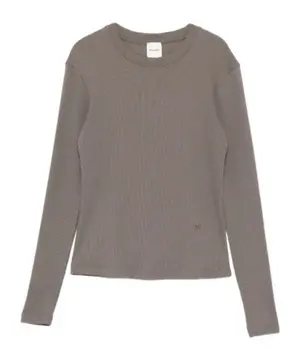 Nanushka Long-sleeve Ribbed Knit Top - Gray