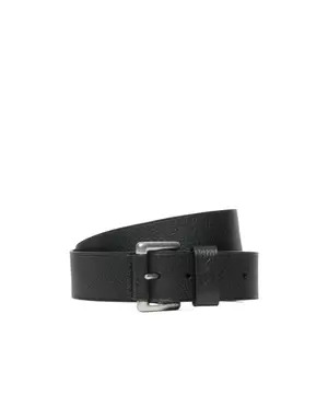 Polo Ralph Lauren Pebbled Leather Belt With Pin Buckle - Black