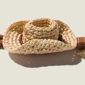 Miu Miu Raffia And Leather Key Ring Charm