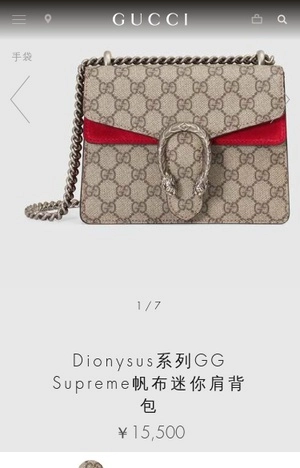 Gucci Dionysus Gg Supreme Mini Bag