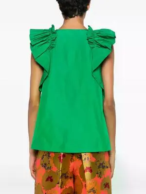 PSOPHIA Ruffled V-neck Blouse