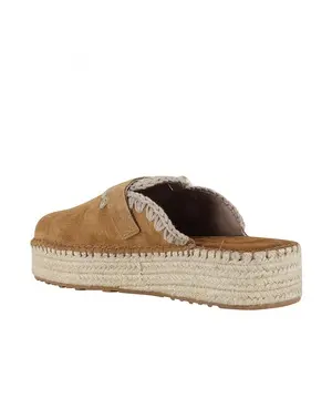 Mou Miu Miu Buckle Raffia-sole Mules