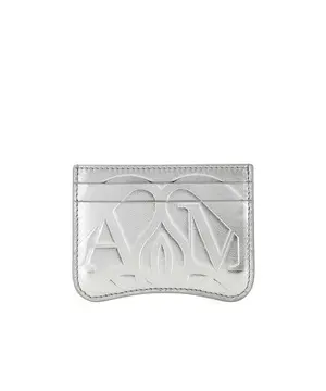 Alexander McQueen Logo Embossed Cardholder - Silver