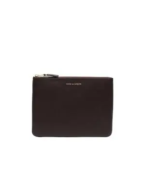 Comme Des Garçons Logo Detailed Classic Wallet - Brown